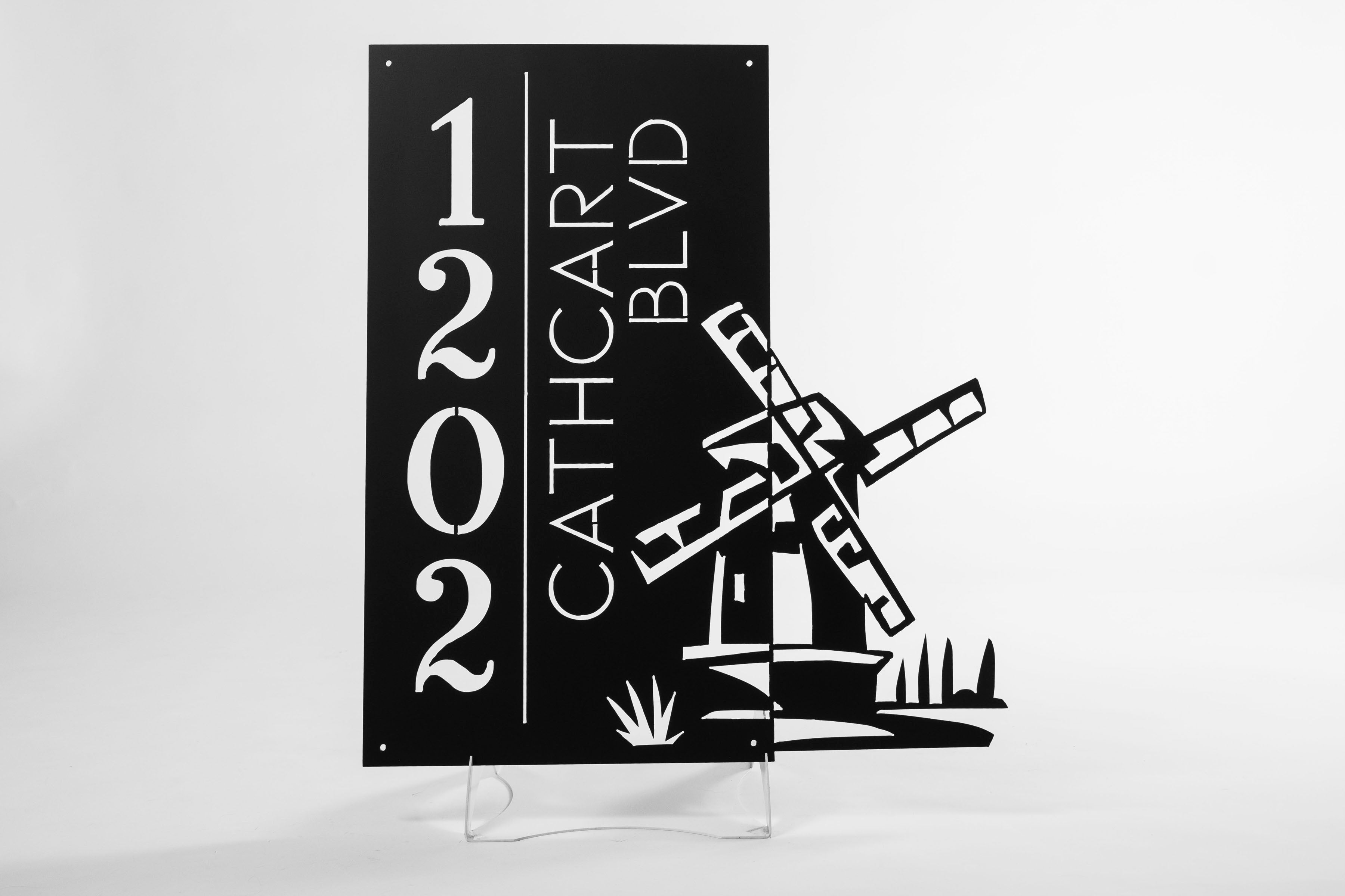 Vertical Windmill Address Sign – Feddes Fabrications